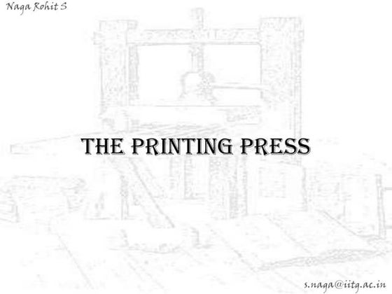 The printing press | PPTX