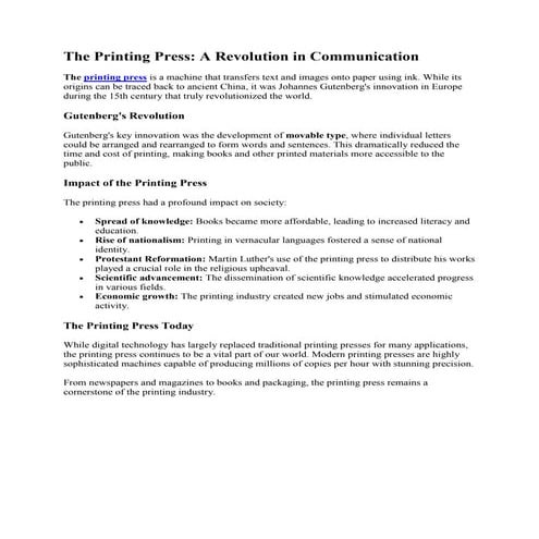 Printing Press Scientific Revolution FREE] Drag The Tiles To The