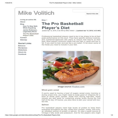 The pro basketball players diet | PDF