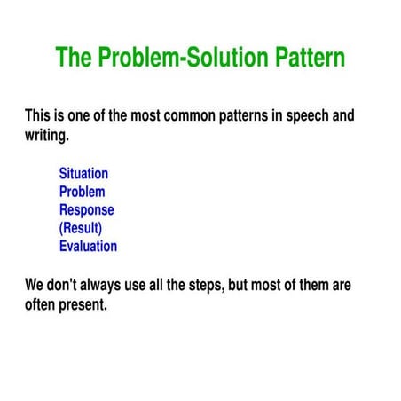 The Problem-Solution Pattern | PDF