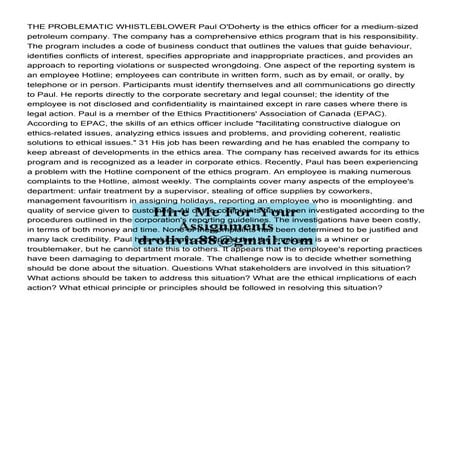 THE PROBLEMATIC WHISTLEBLOWER Paul ODoherty is the ethics o.pdf