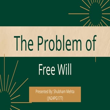 Intorduction of Philosophy The Problem of Free Will.pptx