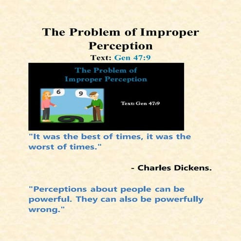 THE PROBLEM OF IMPROPER PERCEPTION | DOCX
