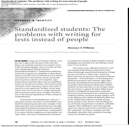 The problems with writing for tests instead of people | PDF | Education