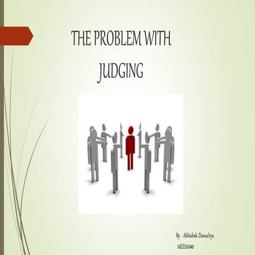 The problem with judging | PPTX