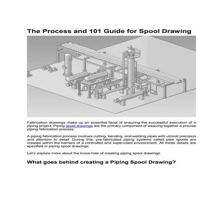The Process and 101 Guide for Spool Drawing | DOCX
