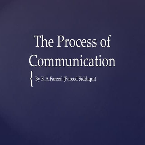 The process of communication | PPT