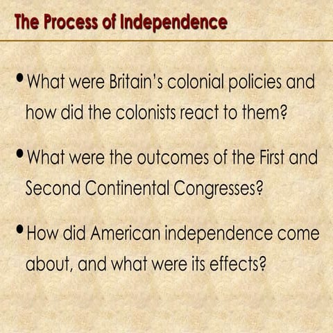 The process of independence | PPT