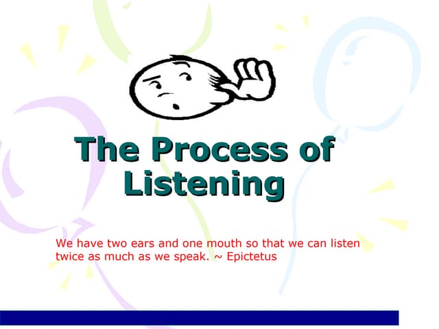 Process of Listening (Five stages of Listening) | PPTX
