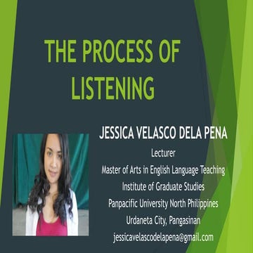 Process of Listening (Five stages of Listening) | PPTX