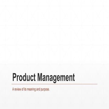 The Product Manager Role | PPTX