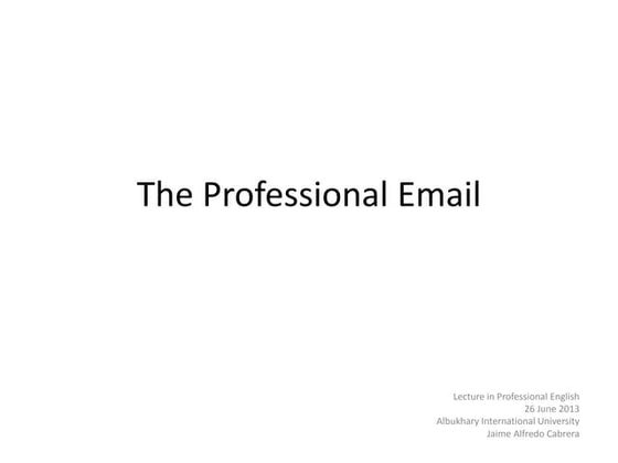 Basics of Email writing | PPT