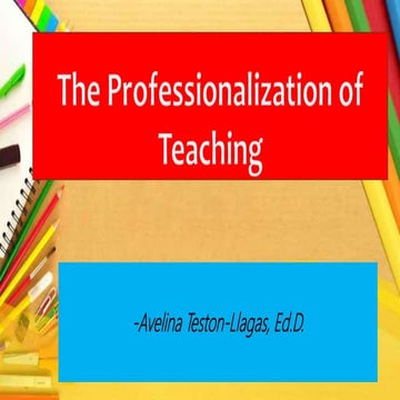 The professionalization of teaching | PPTX