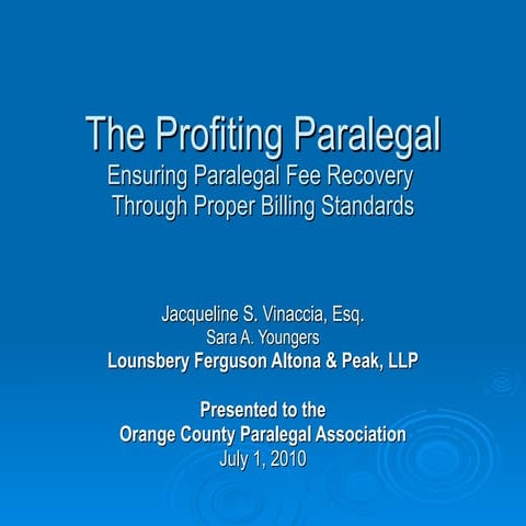 The Profiting Paralegal | PPT