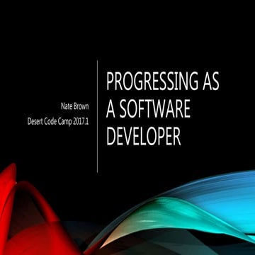 Progressing as a Software Developer | PPT