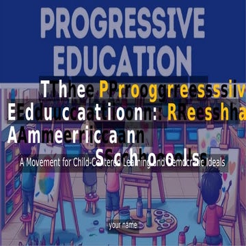 the progressive era of education. powerpoint | PPTX