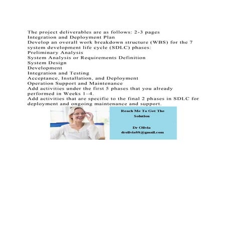 The project deliverables are as follows 2-3 pagesIntegration an.docx
