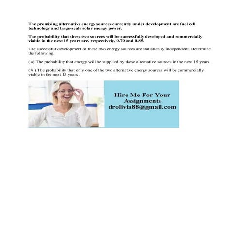 The promising alternative energy sources currently under development a.docx