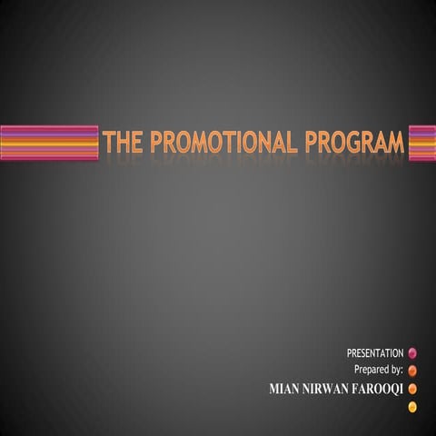 Marketing: the promotional program | PDF
