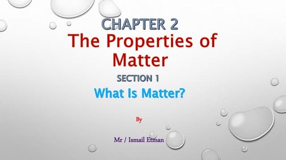 Physical and chemical properties of matter | PPT