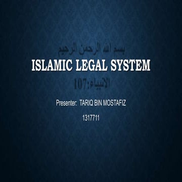 Islamic Legal System | PPTX