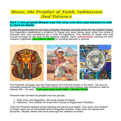 The prophet moses | PDF