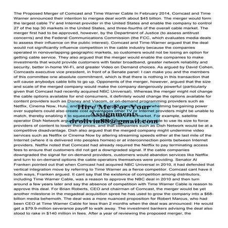 The Proposed Merger of Comcast and Time Warner Cable In Febr.pdf