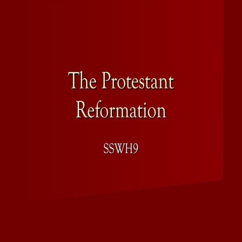 The protestant reformation | PPT