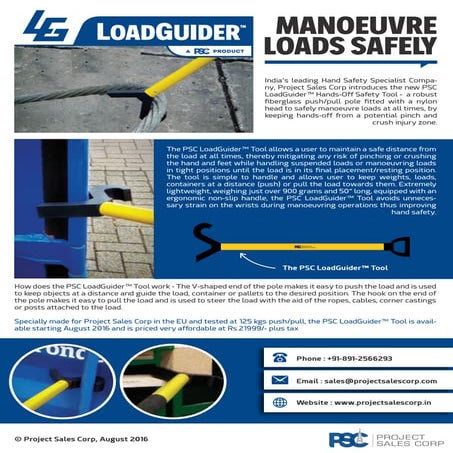 PSC LOADGUIDER PUSH/PULL HAND SAFETY TOOL | PDF