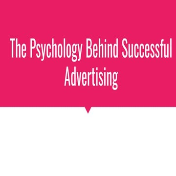 The Psychology Behind Successful Advertising | PDF