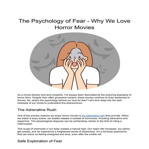 The Psychology of Fear - Why We Love Horror Movies | PDF