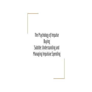 The Psychology of Impulse Buying | PDF