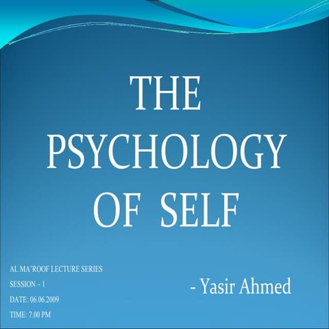 The Psychology Of Self | PDF