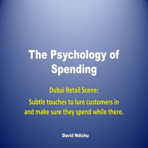 The psychology of shopping | PPTX