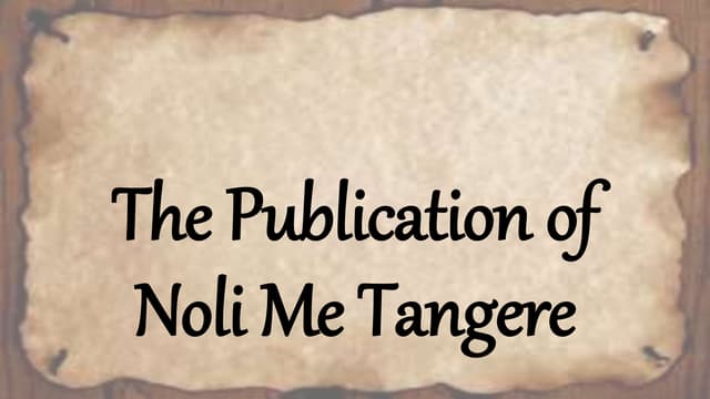 NOLI ME TANGERE | PPTX