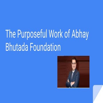 The Abhay Bhutada Foundation - Empowering Education and Innovation | PDF