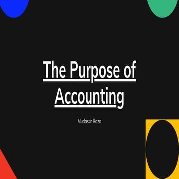 The purpose of accounting | PDF