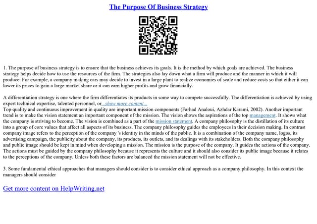 The Purpose Of Business Strategy PPT the-purpose-of-business-strategy-ppt
