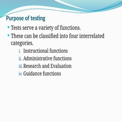 The purpose of Testing in education.pptx