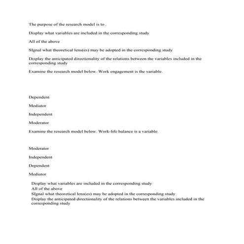 The purpose of the research model is to.pdf