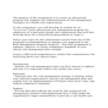 The purpose of this assignment is to create an educational progr.docx