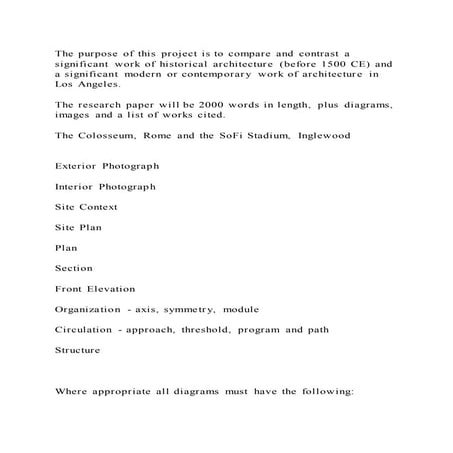 The purpose of this project is to compare and contrast a significant | DOCX