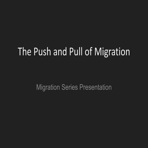 Lee's model of migration | PPT