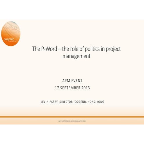Politics in projects | PDF
