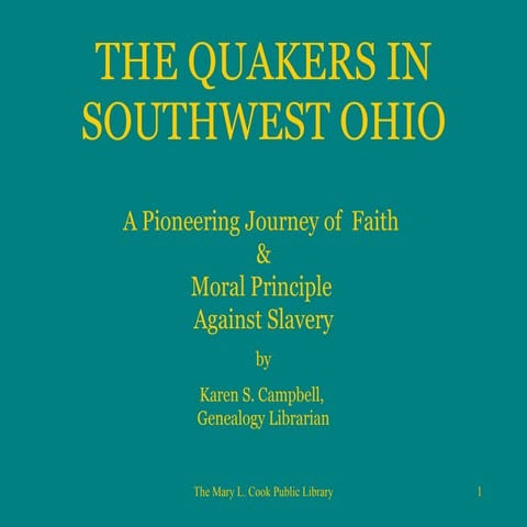 The Quakers In Waynesville, Ohio | PPT