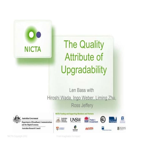 The quality attribute of upgradability | PPT
