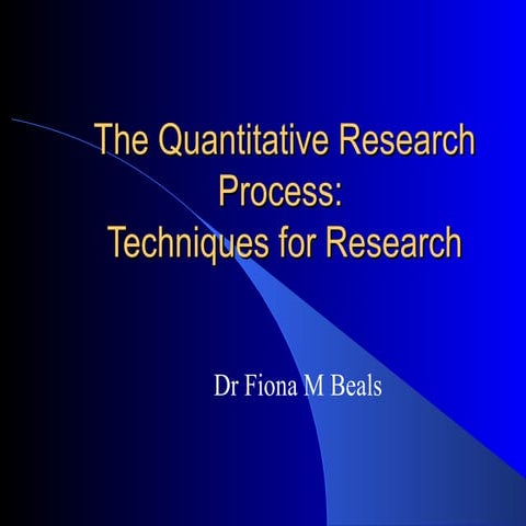 The quantitative process | PPT
