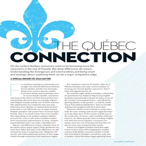 The Québec Connection - A special report on marketing to French ...