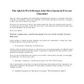 The quick web design and development process checklist