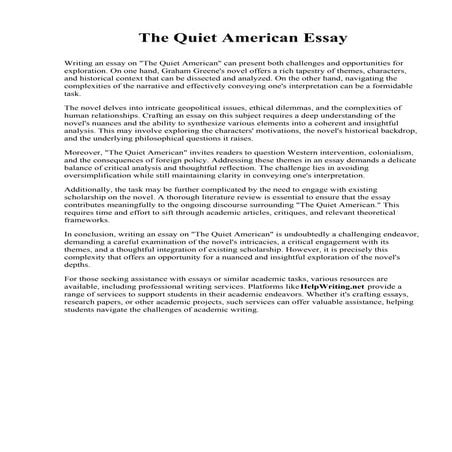 The Quiet American Essay.pdf
